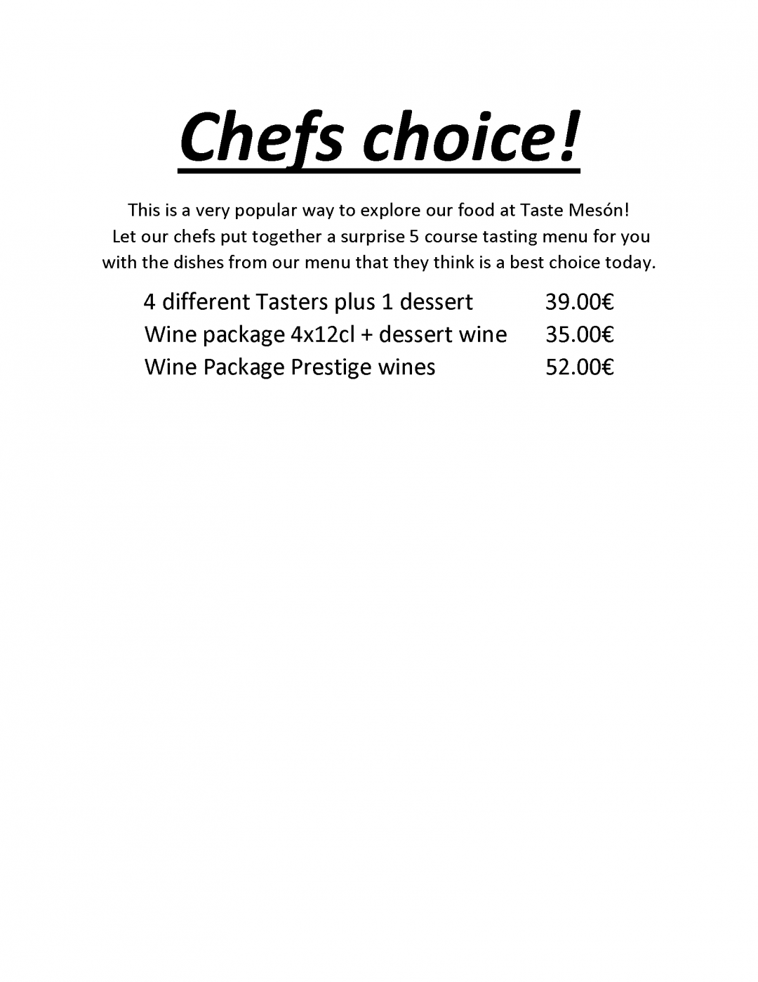 Our Menu | TASTE Gran Canaria